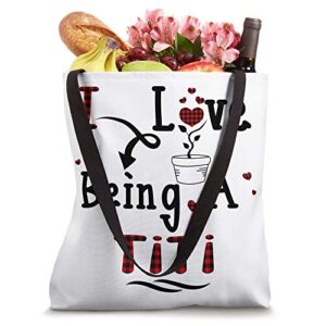 Womens I Love Being A TITI Cute Hearts Gifts Tote Bag