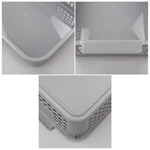 Doryh 6 Packs Small Plastic Basket, Grey Storage Basket Pantry Storage Bins, R