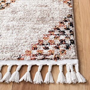 SAFAVIEH Morocco Collection 8' x 10' Grey / Rust MRC860F Moroccan Boho Tribal Area Rug