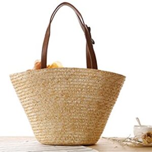 DAISHA Straw Bag Beach Bags for Women - Straw Large Beach Tote Bag - Summer Handwoven Shoulder Bags for Beach