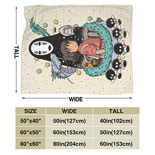 Japanese Anime Micro Fleece Throw Blankets No Face Super Soft Cozy Luxury Couch Bed Blanket Merchandise for Home Bedding Living Room 50"X40"