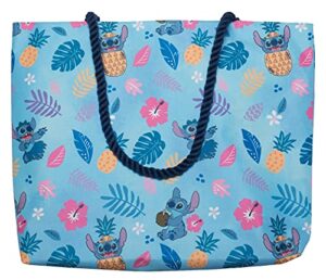 disney tote lilo and stitch hawaiian beach print travel bag