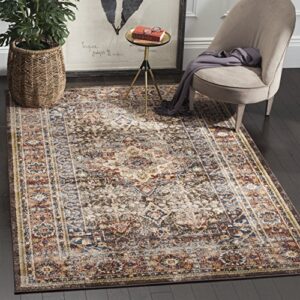 safavieh bijar collection 2’3″ x 4′ brown / rust bij652d traditional oriental distressed non-shedding living room bedroom accent rug