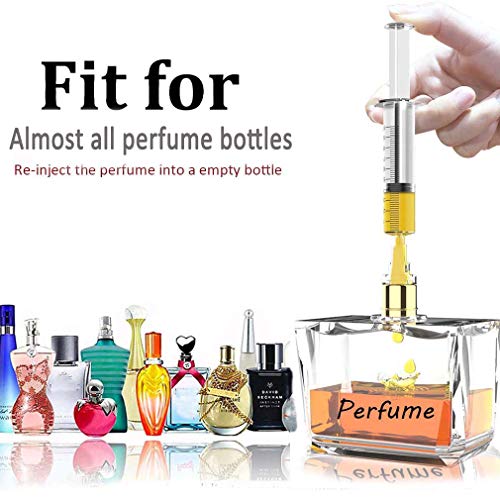 MUB Perfume Refill Pump Tools, Perfume Dispenser with Adapter Tools for Perfumes Transfer to empty bottles, Include 2 Syringe for Replacement