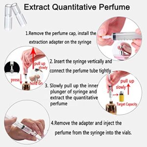 MUB Perfume Refill Pump Tools, Perfume Dispenser with Adapter Tools for Perfumes Transfer to empty bottles, Include 2 Syringe for Replacement