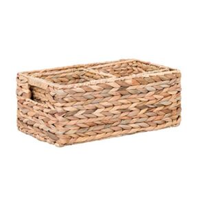 better homes & gardens woven water hyacinth tank basket, natural