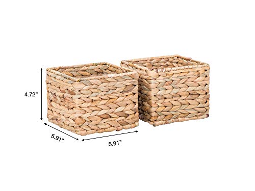 Better Homes & Gardens Woven Water Hyacinth Tank Basket, Natural