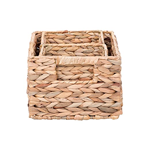 Better Homes & Gardens Woven Water Hyacinth Tank Basket, Natural