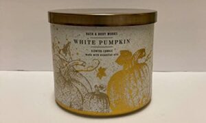 bath and body works white barn white pumpkin 3 wick candle 14.5 ounce full size