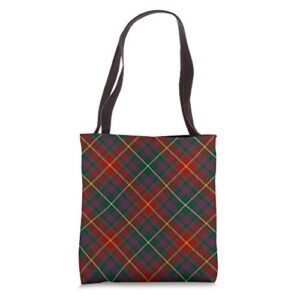 county meath irish tartan plaid tote bag