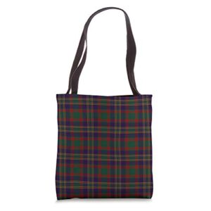 county cork irish tartan plaid tote bag