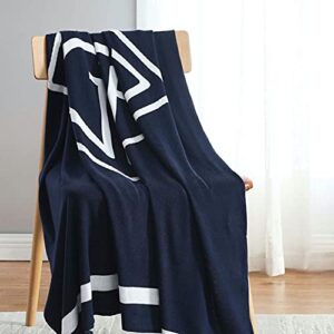 tommy hilfiger diamond monogram throw, 50×70 inch, navy