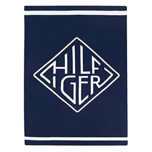 Tommy Hilfiger Diamond Monogram Throw, 50x70 inch, Navy