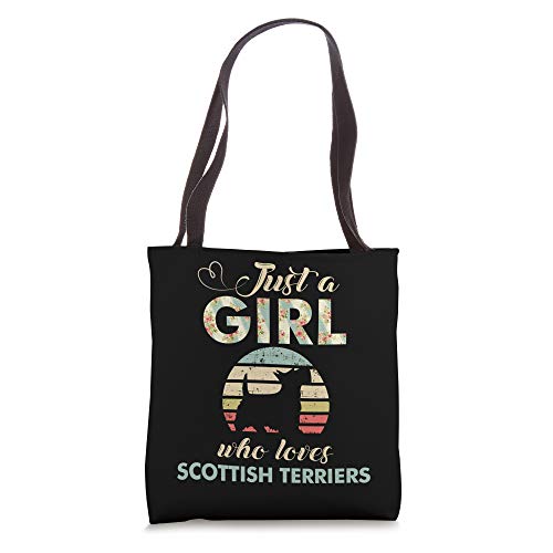 Just A Girl Who Loves Scottish Terriers Scottie Dog Lover Tote Bag