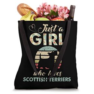 Just A Girl Who Loves Scottish Terriers Scottie Dog Lover Tote Bag