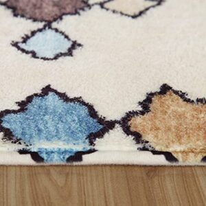 Moroccan Distressed Non Slip Area Rugs 8x10 Boho Fluffy Soft Floor Rug Extra Large Carpet for Living Room Bedroom Kid’s Playroom Cream 8' x 10'