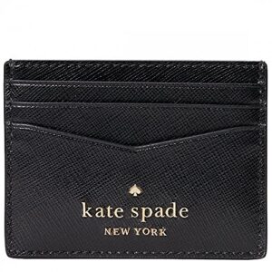 kate spade staci small slim leather card holder black