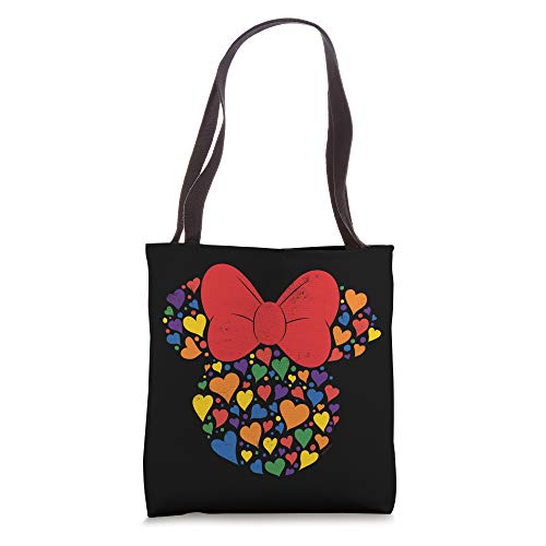 Disney Minnie Mouse Icon Retro Rainbow Hearts Tote Bag