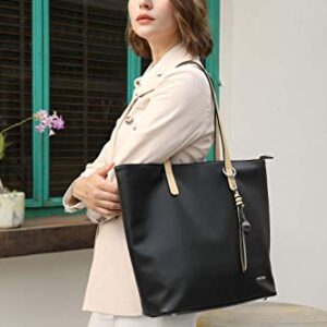 Soft Faux Leather Tote for Women with Large Zipper Compartment