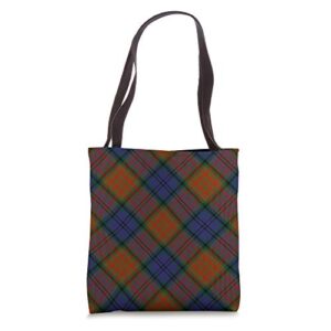 county longford irish tartan plaid tote bag