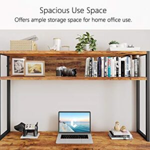 CubiCubi L-Shaped Desk with Hutch,59" Corner Computer Desk,Home Office Gaming Table Workstation with Storage Bookshelf