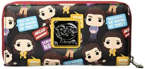 pop! by loungefly: seinfeld zip around wallet exclusive, multicolor