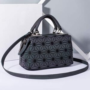 Geometric Luminous Purses and Handbags for Women Holographic Reflective Crossbody Bag Shoulder Bag Flash Rainbow Tote 2001-02