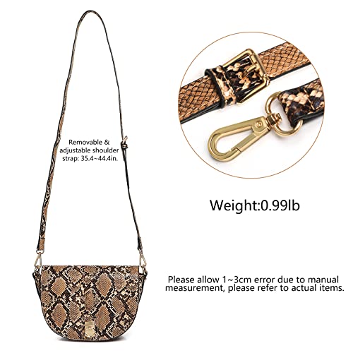 BOLOSTA Small Crossbody Bags for Women Medium Size Cell Phone Crossbody Purse for Women Crossbody Handbag Snakeskin Cellphone Pouch Clearance