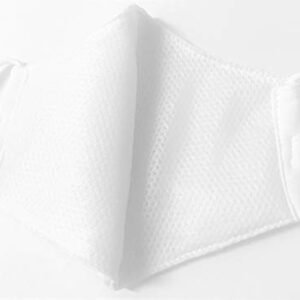 (5 Pack) Reusable and Washable Cotton 3 Layer Face Mask Adult - White