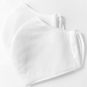 (5 Pack) Reusable and Washable Cotton 3 Layer Face Mask Adult - White