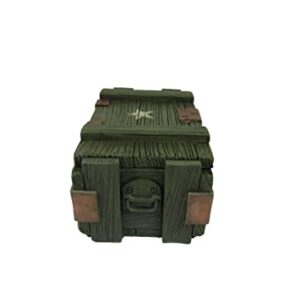 DWK Military Ammo Crate Trinket Box l Small Army Keepsake Chest 6" inches