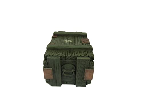 DWK Military Ammo Crate Trinket Box l Small Army Keepsake Chest 6" inches