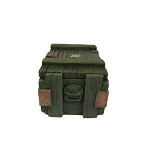 DWK Military Ammo Crate Trinket Box l Small Army Keepsake Chest 6" inches