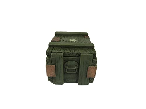 DWK Military Ammo Crate Trinket Box l Small Army Keepsake Chest 6" inches