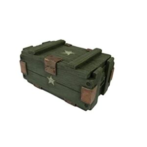 DWK Military Ammo Crate Trinket Box l Small Army Keepsake Chest 6" inches