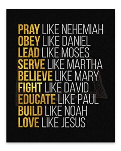 weidakan spiritual super role models- bible wall art-christian poster print wall art prints home ,studio office décor christian gift for inspiring & encouraging mentors 8 x10 – unframed