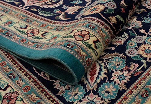 NOORI RUG Pak-Persian Tabriz Teal Green/Navy Rug, 12'0 x 16'0