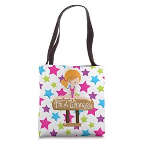 i’m a gymnast gymnastics bag girls gift tote bag