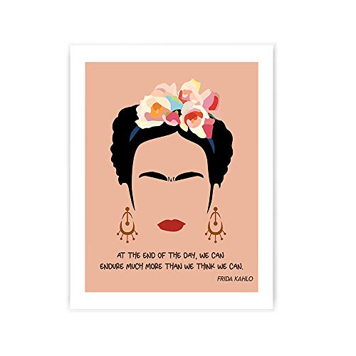 M&M CREATION Frida Kahlo Quote Print, Feminist Artwork Poster, Minimalist Print 8x10 Unframed