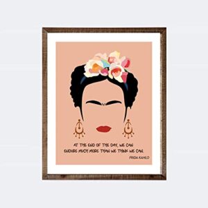 M&M CREATION Frida Kahlo Quote Print, Feminist Artwork Poster, Minimalist Print 8x10 Unframed