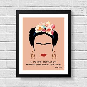 M&M CREATION Frida Kahlo Quote Print, Feminist Artwork Poster, Minimalist Print 8x10 Unframed