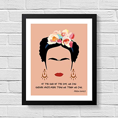 M&M CREATION Frida Kahlo Quote Print, Feminist Artwork Poster, Minimalist Print 8x10 Unframed