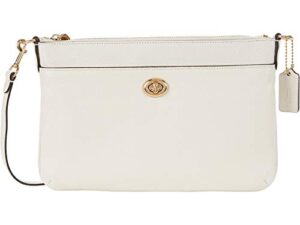 coach polished pebble polly crossbody gd/chalk one size