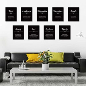 9 Pieces Inspirational Phrases Wall Art Prints Motivational Sayings Quote Posters Positive Prints Decorations for Teens Adults Living Room Office Classroom College Decoration, Unframed, 8 x 10 Inch