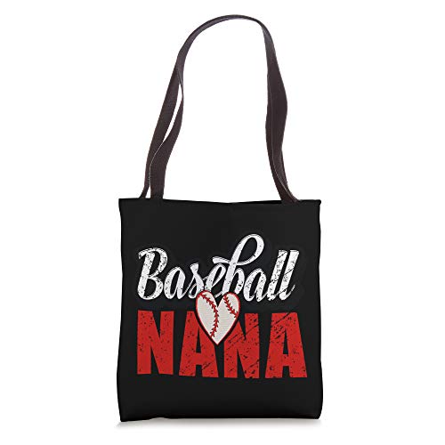 Nana Loves Baseball for Valentine's Day Baseball Heart Tote Bag