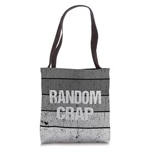 funny vintage retro shades grey stripe random crap tote bag