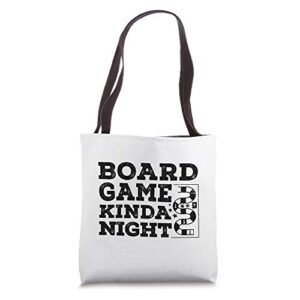 board game kinda night family win friends fun strategy luck tote bag