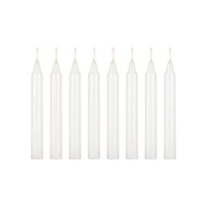 HS Candle 8 pcs White Unscented 5 Inch Candlestick Taper Candles, Household General Usage, Emergency & More