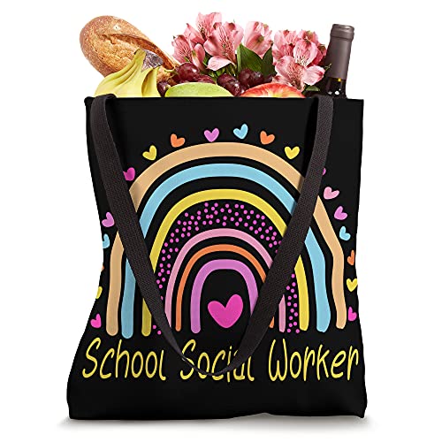 School Social Worker Rainbow Tote Bag