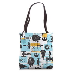 star wars vehicles millennium falcon color block tote bag